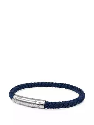 Tateossian Lamborghini Braided Leather Bracelet - Blue