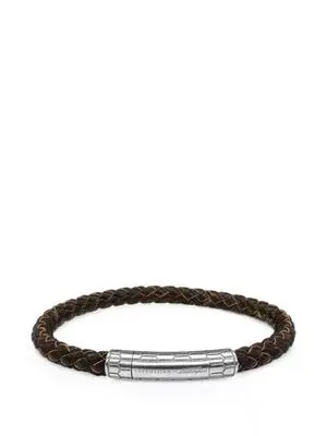 Tateossian Lamborghini Braided Leather Bracelet - Brown