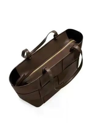 DEMELLIER Florence Woven-leather Tote Bag - Brown