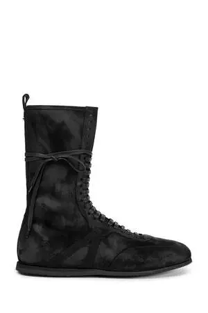 ANN DEMEULEMEESTER Fides High-top Boxing Sneakers - Black