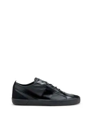 DIESEL® S-slante-d Sneakers In Suede And Leather With D Logo - Black
