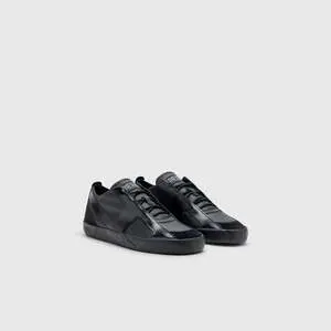 DIESEL® S-slante-d Sneakers In Suede And Leather With D Logo - Black