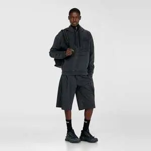 DIESEL® Printed Hoodie With Rhinestone Studs - Grey