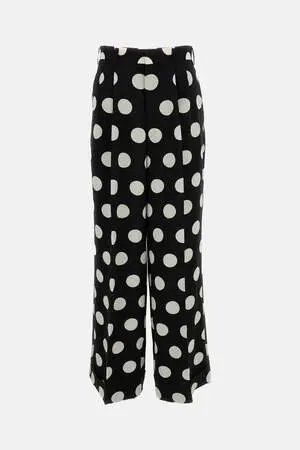 Junya Watanabe JUNYA WATANABE Wide Leg Polka Dot Trousers Multicolor