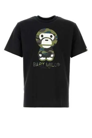 A BATHING APE Cotton 1st Camp Baby Milo T-shirt - Black