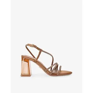 Carvela Paparazza Embellished Faux-leather Block Heel Sandals