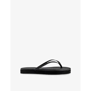 Tkees Lily Platform Leather Flip-flops - Black