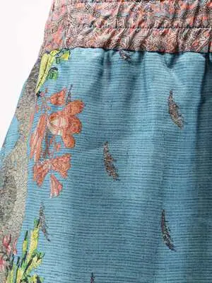 PIERRE-LOUIS MASCIA Silk Trousers With Multicolor Print