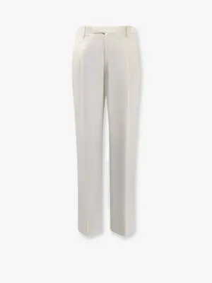 Corneliani Virgin Wool Trousers - White