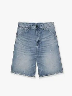 Carhartt Work In Progress Og Single Knee Short Denim Bermuda Shorts - Blue