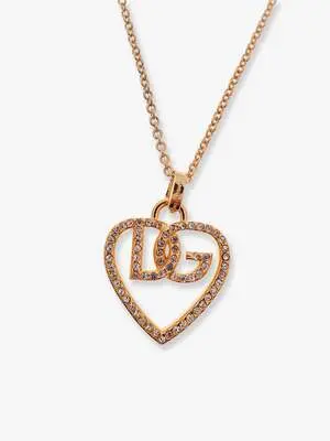 Dolce & Gabbana Brass Necklace With Rhinestones
