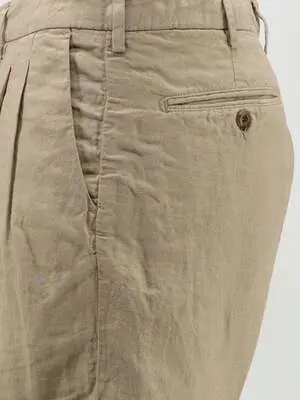 NUGNES 1920 Modern Fit Linen And Cotton Bermuda Shorts