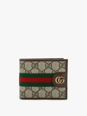 Gucci Coated Canvas Wallet With Gg Motif