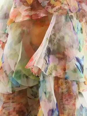 Zimmermann Luna Fanned Maxi Skirt