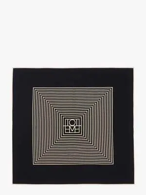 TOTEME Centered Monogram Silk Foulard