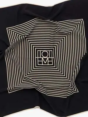 TOTEME Centered Monogram Silk Foulard