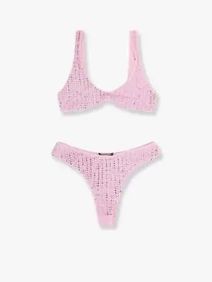 VENUJA Bikini With Allover Rhinestones - Pink