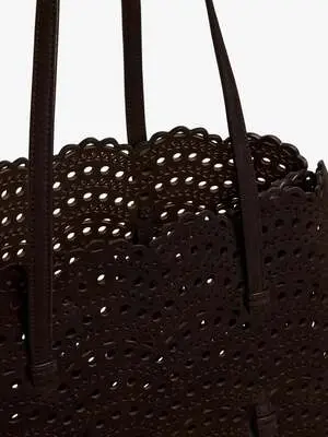 Alaïa Mina 37 Leather With Vienne Motif Shoulder Bag
