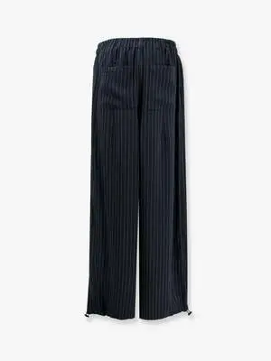 THE FRANKIE SHOP Oakdale Recycled Material Pinstripe Trousers - Blue