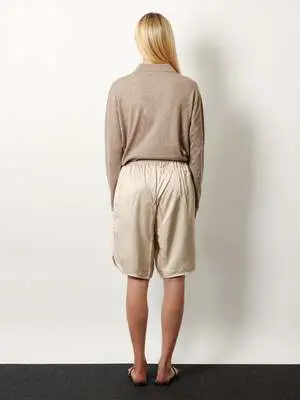 THE FRANKIE SHOP Nelis Satin Bermuda Shorts