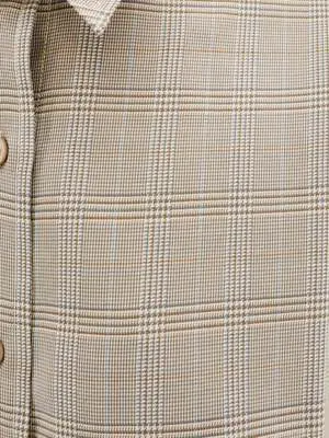 THE FRANKIE SHOP Arlen Shirt In Virgin Wool Blend - Beige
