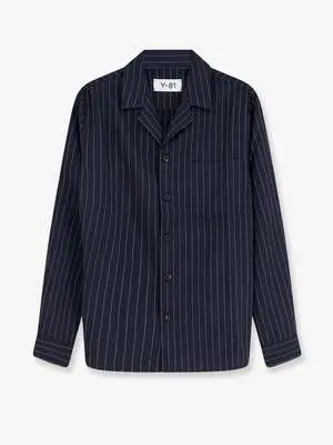 Y-81 Virgin Wool Shirt With Pinstripe Pattern