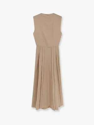 SEMICOUTURE Sleeveless Linen A-line Dress
