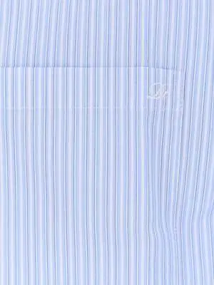 DUNST Cotton Blend Shirt With Striped Pattern