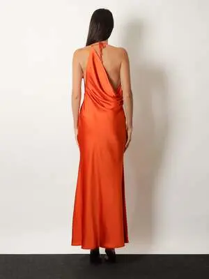 ACTUALEE Satin Long Dress