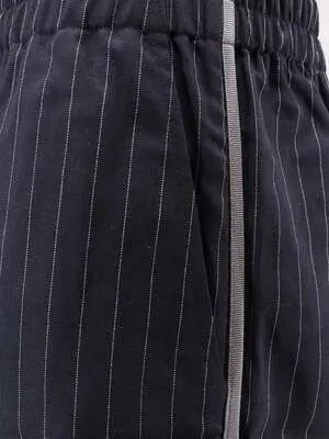 Y-81 Virgin Wool Blend Striped Shorts