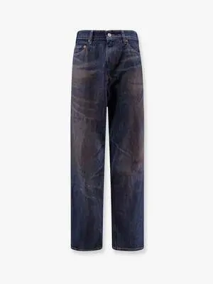 MAISON MARGIELA Denim Jeans With Numeric Signature Tag - Blue