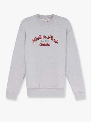 WALK IN PARIS Sweatshirt With Embroidered Logo - Grey