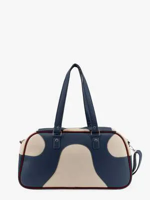 WALK IN PARIS Leather Duffle Bag With Embroidered Logo