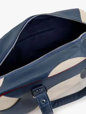 WALK IN PARIS Leather Duffle Bag With Embroidered Logo