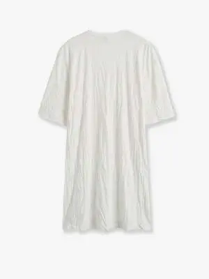 TOTEME Relaxed Fit Short Cotton Blend Dress