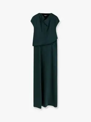 Vince Satin Long Dress - Green