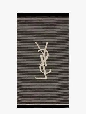 Saint Laurent Certified Cotton Striped Beach Towel