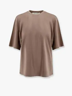 RÓHE Cotton, Modal And Silk Blend Tshirt - Brown