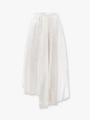 SELF-PORTRAIT Asymmetrical Gathered Cotton Skirt