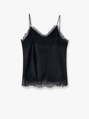 TONYWACK Satin Camisole With Lace Trim
