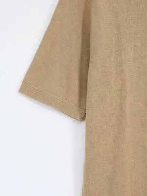 Alpha Studio Linen And Cotton Blend Polo Shirt