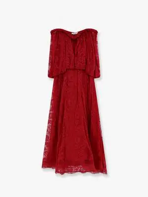 Zimmermann Luna Lace Dress - Red
