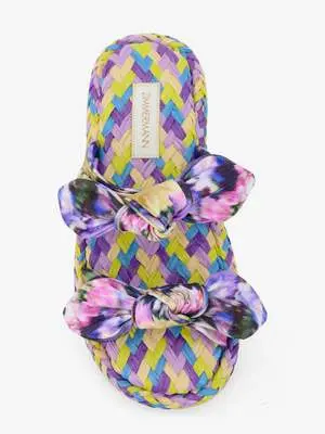 Zimmermann Carousel Multicolored Raffia Sandals