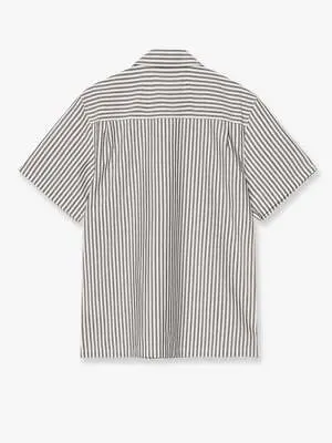 Carhartt Work In Progress Level Cotton Blend Shirt With Striped Pattern