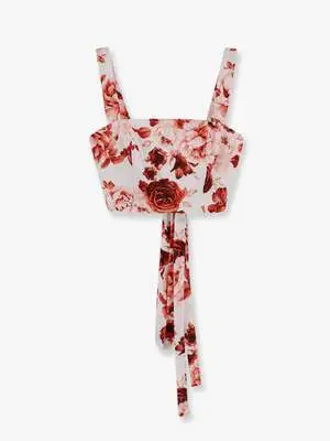 ACTUALEE Cotton And Linen Blend Top - Red