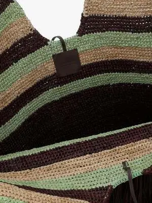 Zimmermann Golden Time Raffia Shoulder Bag With Fringe