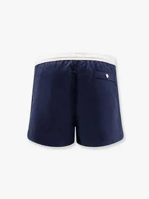 Ami Nylon Swim Shorts With Tone-on-tone Logo