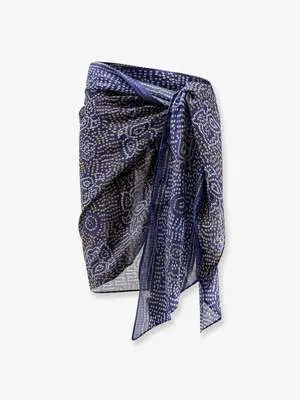 Isabel Marant Étoile Lucilia Cotton And Silk Blend Pareo Scarf - Blue