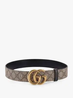 Gucci Gg Supreme Fabric Belt - Beige