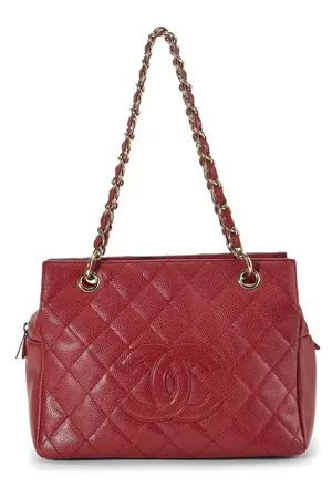 Chanel Quilted Caviar Timeless 'cc' Tote - Red